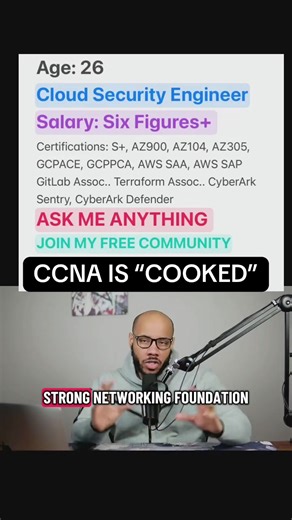 CCNA thoughts. #cybersecurity #cloudcomputing #informationtechnology security exam questions Security exam tips Security exam certification study Devsecops Development security operations Devops Development operations Cloud engineer vs cybersecurity Cloud security engineer roadmap My first paycheck as a cloud engineer Cloud engineer paycheck Cloud engineer explained Cloud architect Cloud engineering Cybersecurity auditor GRC grc Cloud engineer Vs software engineer How to get into cybersecurity H