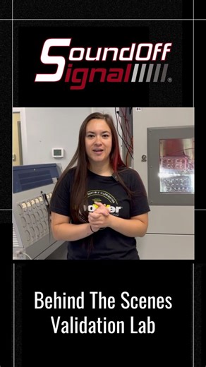 Go behind the scenes with Marketing Manager Cassey to learn more about what testing our products go through. #SAE #Behindthescenes #SoundOffSignal | SoundOff Signal