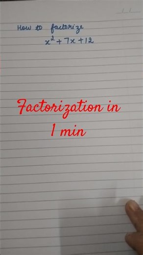 How to factorise by spliting the middle term