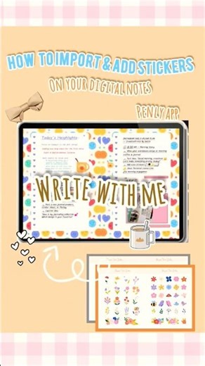 How To Import & Add Stickers to Digital Notes| Easy Penly Tip