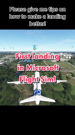 First Landing in Microsoft Flight Sim!