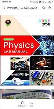 Physics Lab Manual with Readings | PDF link in description |Class-12 | CBSE Board Practical 2020-21