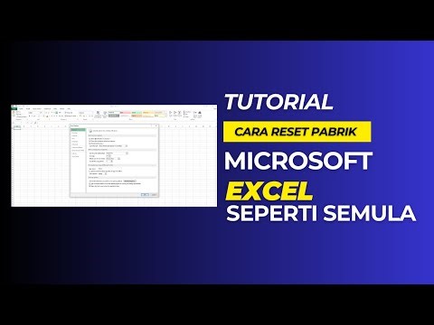 Tutorial Cara Reset Pabrik Microsoft Excel dengan Mudah dan Cepat | Langsung seperti awal instalasi