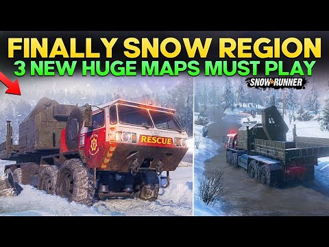 Finally New Huge Snow Region with 3 maps & 23 Contracts in SnowRunner Everything You Need to Know