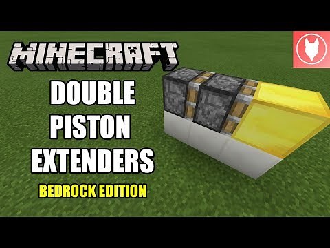 Minecraft Bedrock - Double Piston Extenders (Horizontal & Vertical) Tutorial