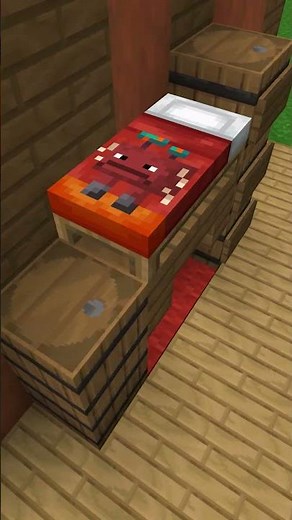🛏️ Wooden Bed Minecraft Build!
