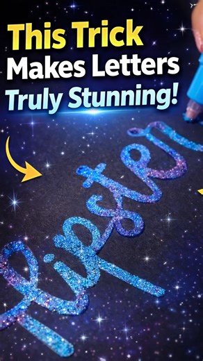 Watch simple letters turn into beautiful lettering art