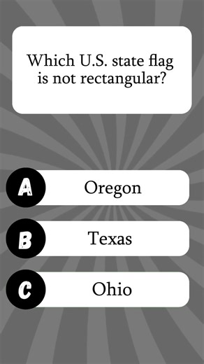 Which U.S. state flag is not rectangular? #usaquiz #funquiz