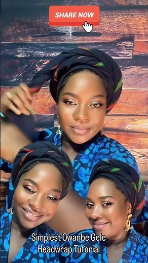 How to tie simple African Gele Headwrap Style for Beginners