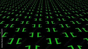 Green Square Brackets Background Stock Video Effects VJ Loop Abstract Animation HD 2K 4K