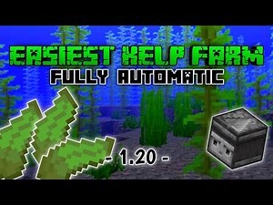 Easiest Kelp Farm For Your Survival World | Fully Automatic| Minecraft pe 1.20 #minecraft
