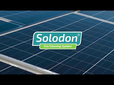 effiziente Reinigung von Solarpanels mit Solodon