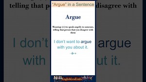 Argue meaning | Argue in a Sentence | Most common words in English #shorts
