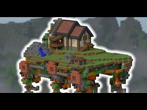I made a Giant Walking House in Minecraft for Carvs