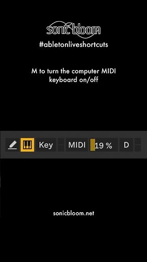 Turn the Computer MIDI Keyboard On/Off - Ableton Live Shortcuts #shorts