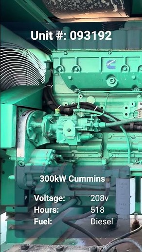 300kW Cummins Diesel Generator LOAD BANK TEST | 3-Phase 120/208V Unit 093192