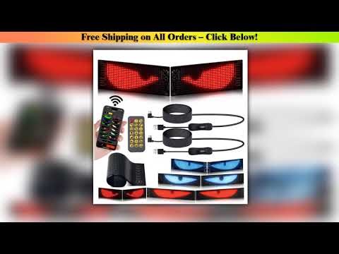 2PCS Devil Eyes Light Car Window Flexible LED Display Screen Matrix Pixel Panel Demon Dynamic Eye L