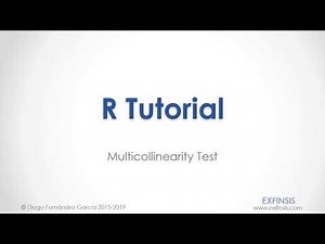 R Tutorial. Multicollinearity Test