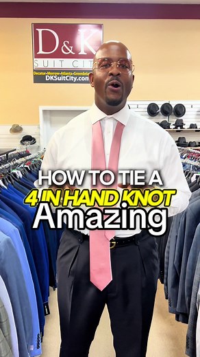 The four-in-hand knot is a method of tying a necktie that is known for its simplicity and versatility. It produces a small, asymmetrical knot that works well with most types of collars and is appropriate for both casual and formal occasions. 🔥 The oldest and most popular ways to tie a necktie, often favored for its ease and the slightly casual look it provides. What’s your favorite knot style? #menstie #mensfashiontips #mensstyleguide #dksuitcity #howtotie #fashiontip #knotstyle #fyp #4u #menss