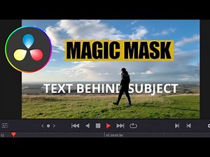 Davinci Resolve Tutorial // How To Use Magic Mask to Place Text Behind A Subject