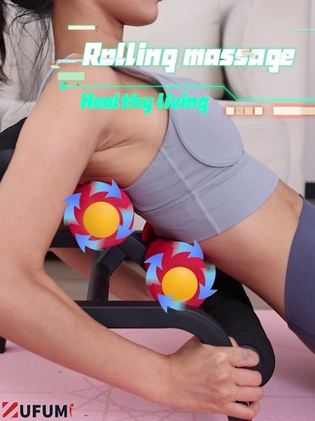 Mini Inversion Table with Back Massage Roller Relieve Back Pain Foldable Back Stretcher Ab Machine with 400LB Weight Capacity(HXCY4101)