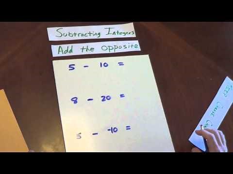 Subtracting Integers Middle School Math "Keep/Change/Change Method"
