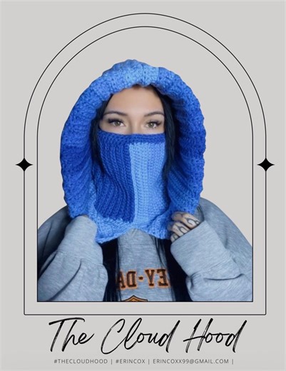 Crochet Balaclava Pattern|| Turtleneck Hoodie Pattern|| the Cloud Hood PATTERN: Basic Crochet Stitches, Beginner Friendly, Video Tutorials. - Etsy