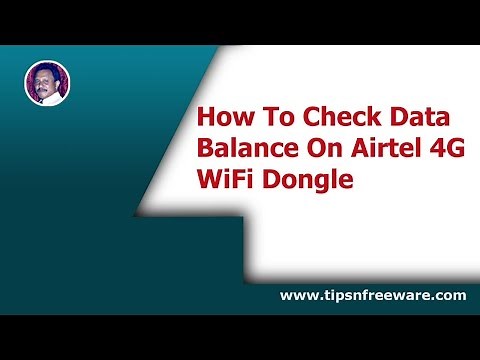 How To Check Data Balance On Airtel 4G WiFi Dongle