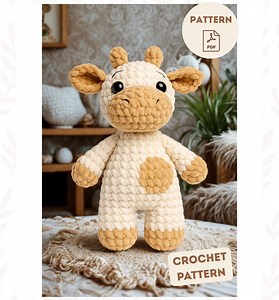 Crochet Cow Plush Pattern , Milk Cow Pattern ,baby Cow Amigurumi PDF ,crochet Animal Pattern,amigurumi Crochet Pattern , Crochet Cow Pattern - Etsy
