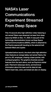 NASA Scientific Visualization Studio | NASA’s Laser Communications Experiment Streamed From Deep Space