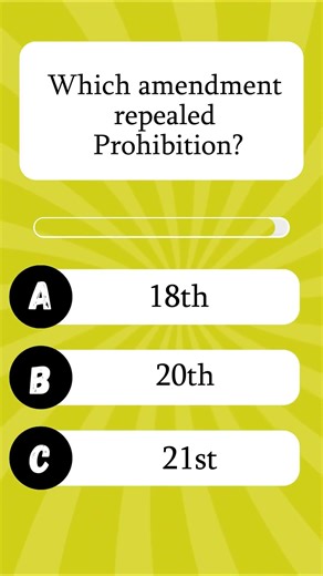 Which amendment repealed Prohibition? #usaquiz #funquiz