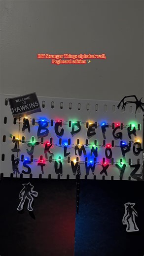 DIY Stranger Things Alphabet Wall with Fairy Lights