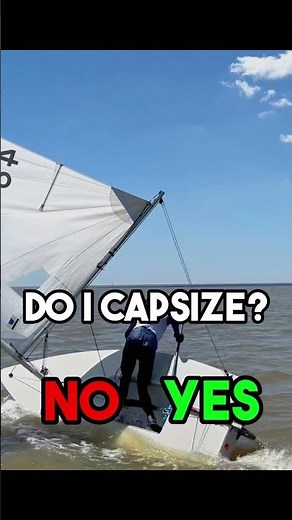 #shorts Do I capsize or not? did you guessed correctly? #sailing #lasersailing #capsize