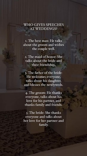 Choosing Wedding Speeches: Traditional Choices and Personalizing Your Special Day
