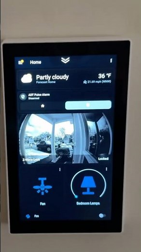 SONOFF NSPanel Pro 120 Home Assistant Dashboard with Lights Fan Ring Doorbell and Garage Cameras