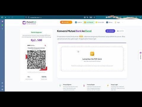 Cara Convert Mutasi Bank Satuan PDF ke Excel | Mutasi2XLS
