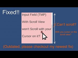 Unity Scrollable TMP_InputField fix!! Using scroll view and a custom script! (Outdated fix)