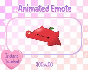 Animated Apple Bongo Cat Twitch/discord Emote & Sticker - Etsy UK