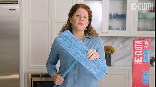 E-Cloth Deep Clean Mop with Extra Mop Replacement Head, Microfiber Mop, Perfect Floor Cleaner for Hardwood, Laminate, Tile and Stone Flooring, Washable and Reusable, 100 Wash Promise,Blue / Silver