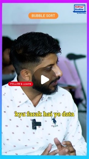 Prof. Vikas Singh | Bubble Sort in DSA Questions by Vikas Singh #coding_seekho #Programming #computerscience #codingtips #coding #interview | Instagram