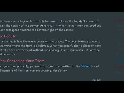 How to Center an Item on Canvas using CustomPaint in Flutter