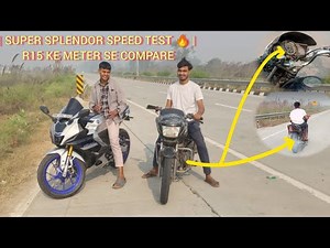 Super Splendor Speed Test 🔥 | R15 ke Meter Se Compare 😱 | Jugaad Style Reality!”⚡