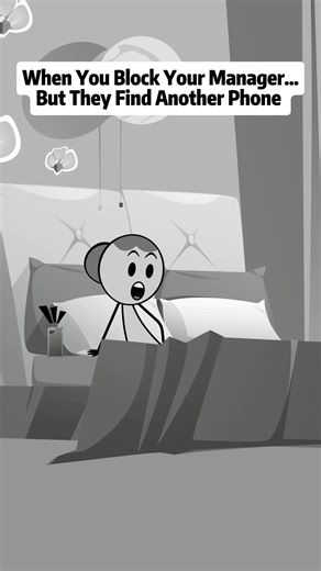 When you block your manager…But they find another phone…🤣🤣 #animation #funny #usa_tiktok #work