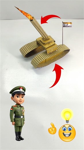 How to make army tank || easy science project #shorts #diy