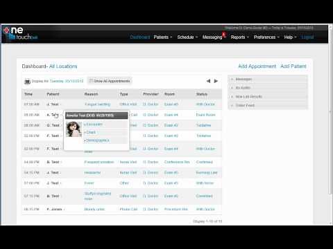One Touch EMR: Physician's Dashboard