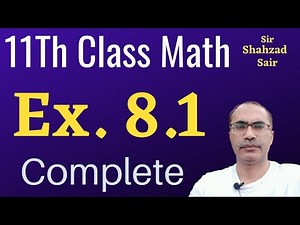 11Th Class Math Exercise 8.1 Chapter 8 || First Year Mathematics
