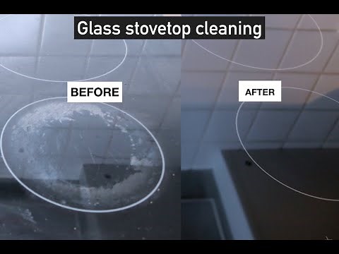 HOW TO CLEAN A GLASS STOVETOP / CRAMIC simple, effective and sparkling clean // KITCHEN CLEANING TIP