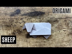 ORIGAMI SHEEP EASY TUTORIAL | HOW TO MAKE SHEEP ORIGAMI PAPER CRAFT INSTRUCTIONS | DIY SHEEP ORIGAMI