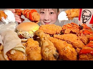 ASMR KFC Red Hot Chicken【Mukbang/ Eating Sounds】【English subtitles】