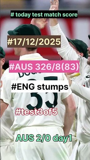# today test match cricket #17/12/2025